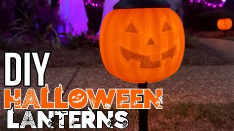 Easy Diy Jack O Lantern Sidewalk Lights Youtube