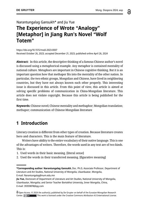 pdf the experience of wrote “analogy” [metaphor] in jiang run s novel