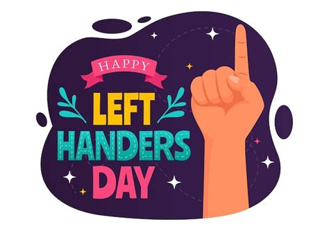 Premium Vector Happy Left Handers Day Celebration Vector Illustration
