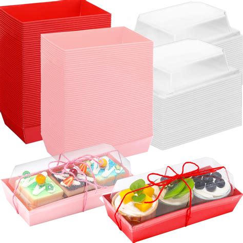 Layhit 100 Sets Charcuterie Boxes With Clear Lids And Rope Mothers Day