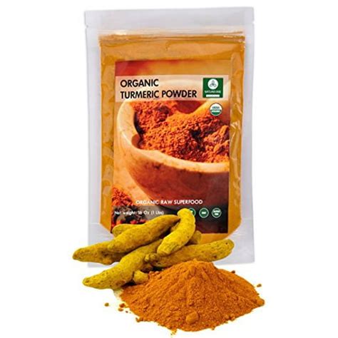 Organic Turmeric Root Powder With Curcumin 1lb By Naturevibe