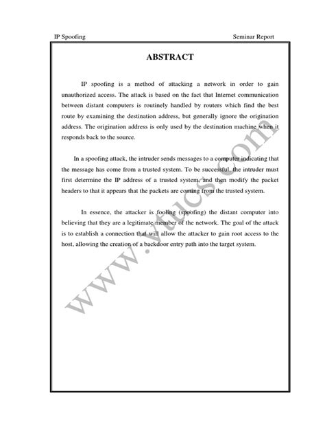 Ip Spoofing Technology Pdf Transmission Control Protocol Internet Protocols