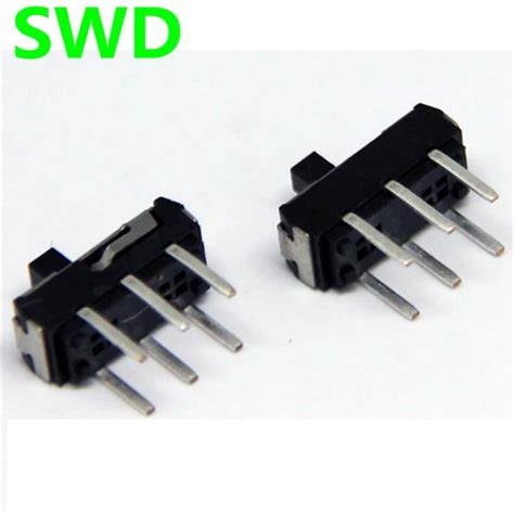 10pcs On Off Switch Mini On Off On 2p2t Dpdt 6 Pino Dip Vertical