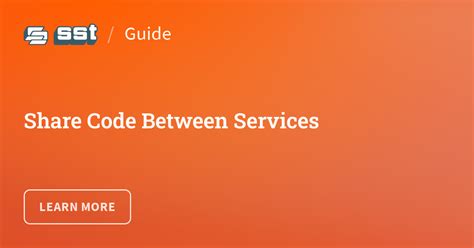 Share Code Between Services