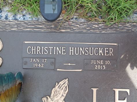 Mary Christine Hunsucker Lemons 1942 2013 Homenaje De Find A Grave