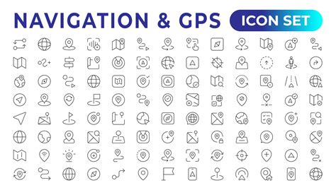 Location Icon Set Containing Map Map Pin Gps Destination Directions Distance Place
