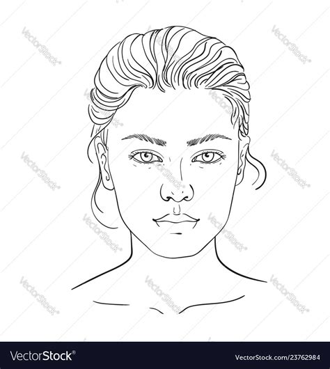 Blank Face Chart Makeup