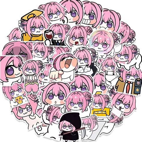 Nikke Goddess Of Victory Doro Pink 50pc Sticker Pack Cute Durable