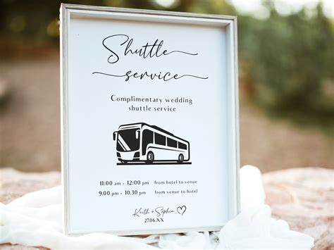 Wedding Shuttle Schedule
