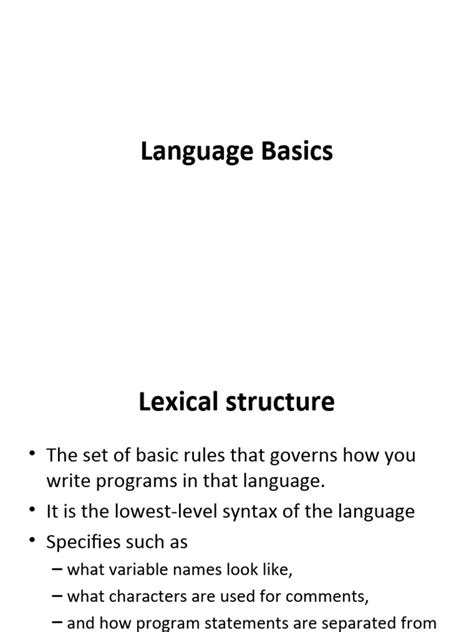 Language Basics Download Free Pdf Variable Computer Science Php