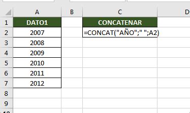 Como Unir texto de varias celdas de Excel a una sola con la Función CONCATENAR y AMPERSAND