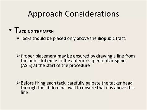Laparoscopic Inguinal Hernia Repair Tapp Pptx