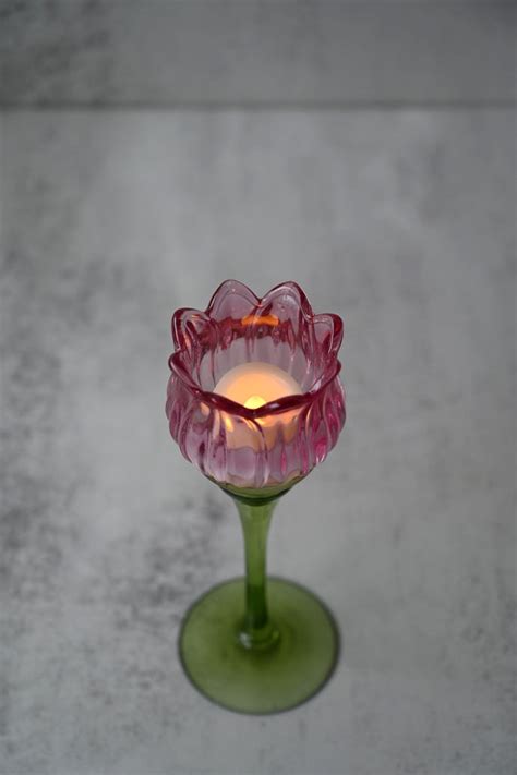 Glass Flower Candle Holders Always Sunday Store