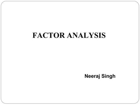 08 Factor Analysis Pptpptx