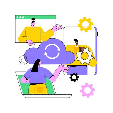 Premium Vector Unified Communication Abstract Concept Vector Illustration