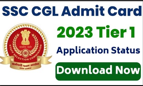 Ssc Cgl Admit Card 2023 Tier 1 And Application Status Out Haryana