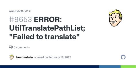 error utiltranslatepathlist failed to translate · issue 9653