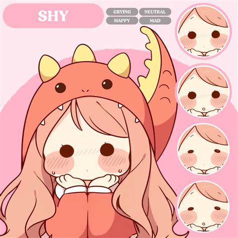 Chibi Pngtuber Model Chibi Dragon Girl Pngtuber Premade Model Chibi Png