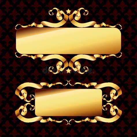 Set Ornate Elements Stock Vector Illustration Of Shield 13233119