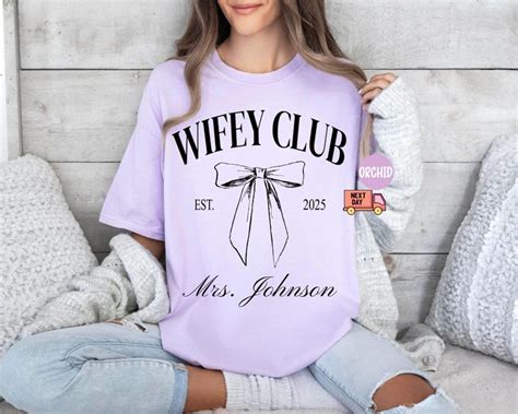 Comfort Colors Custom Wifey Tshirt Fiance Shirt New Wife T
