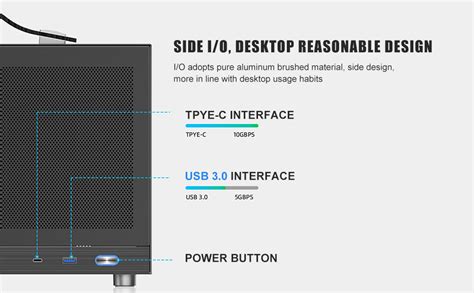 Kxrors G200 Mini Itx Pc Gaming Case Front I O Usb 3 0 Type C Port High Airflow