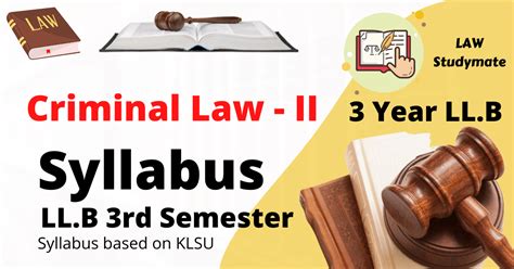 Criminal Law Ii Llb 3rd Semester Syllabus Download 3year Llb