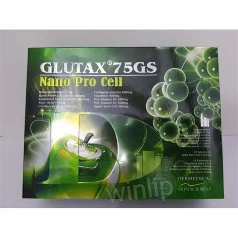 Glutax 75gs Nano Pro Cell Whitening Injection Packaging Type Box At