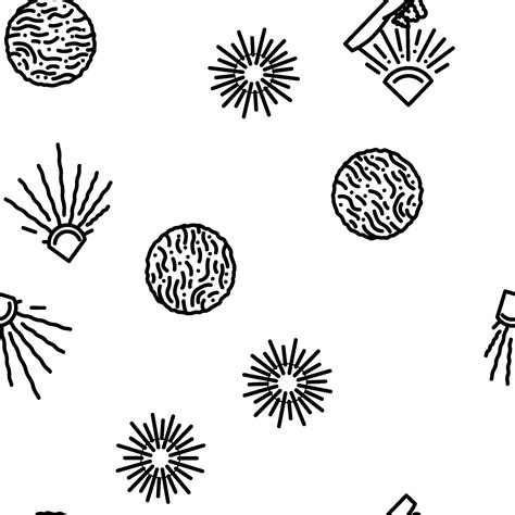 Sun Summer Sunlight Light Vector Seamless Pattern 32831056 Vector Art