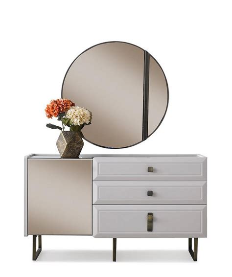Jvmoebel Kommode Moderne Designer Kommode Luxuriöser Spiegel Wohnzimmer