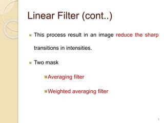 Smoothing Filters In Spatial Domain PPTX