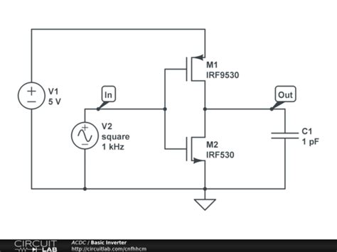 Basic Cmos Inverter Circuitlab