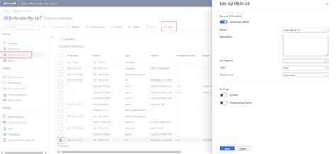 検出されたデバイス インベントリを確認して更新する Microsoft Defender For Iot Microsoft Learn