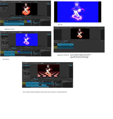 Transparency Feature In Old Version Of Shotcut Not Working Anymore