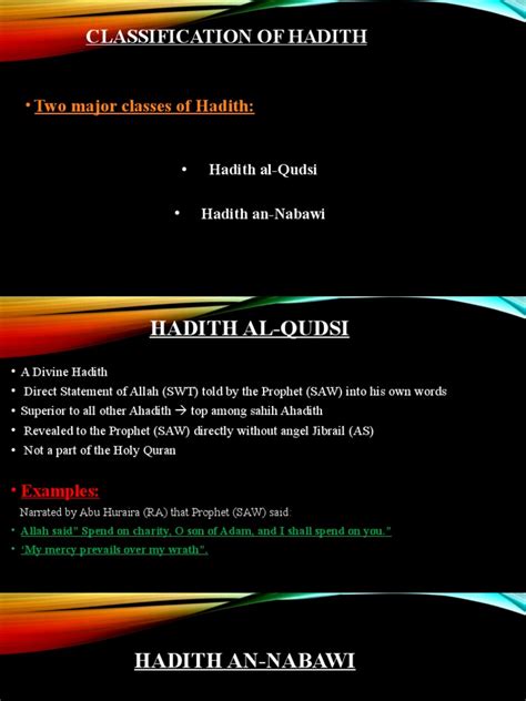 Types And Classification Of Hadith Pdf Social Science Religion And Spirituality