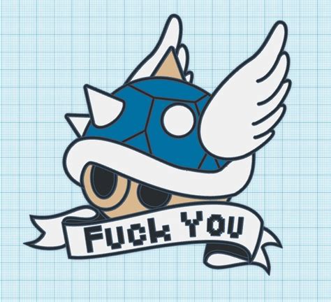 Mario Kart Blue Spiny Shell Plaque By Midankies Designs Download Free