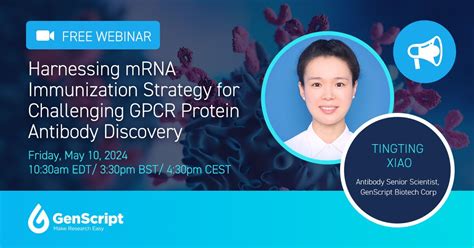 Free Webinar On Mrna Lnp For Gpcr Protein Genscript Posted On The Topic Linkedin
