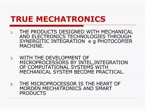 Mechatronics An Introduction Ppt