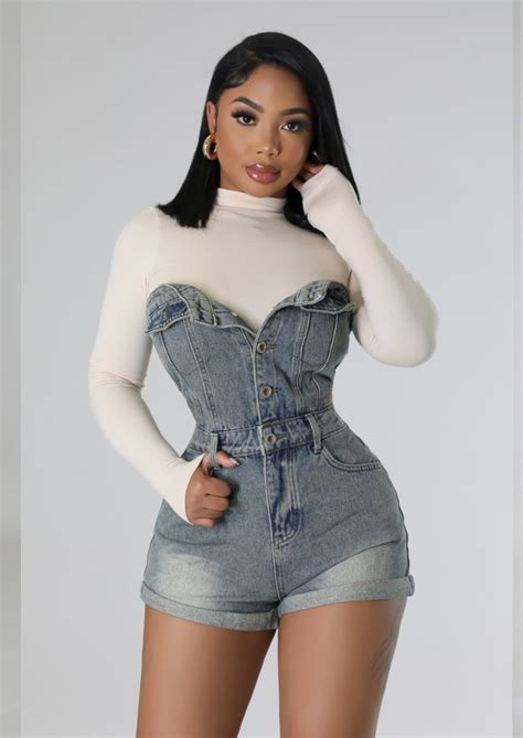 Stylish Denim Tube Top Romper Mabel Love Tube Top Romper Denim