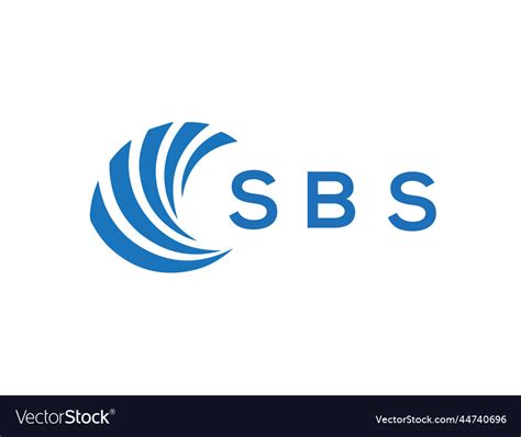 Sbs Letter Logo Design On White Background Vector Image