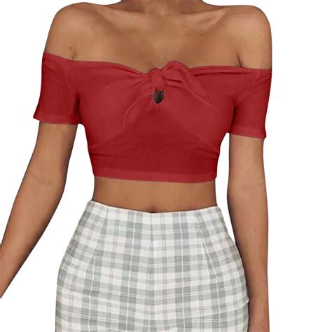 Jaycosin Xl Fashion Women Vest Casual Polyester Solid Sexy Off Shoulder