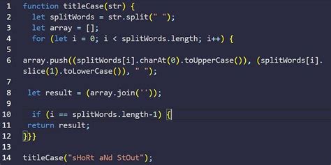 Title Case A Sentence Challenge I Know This Is Ugly But Why Doesnt It Work Javascript The