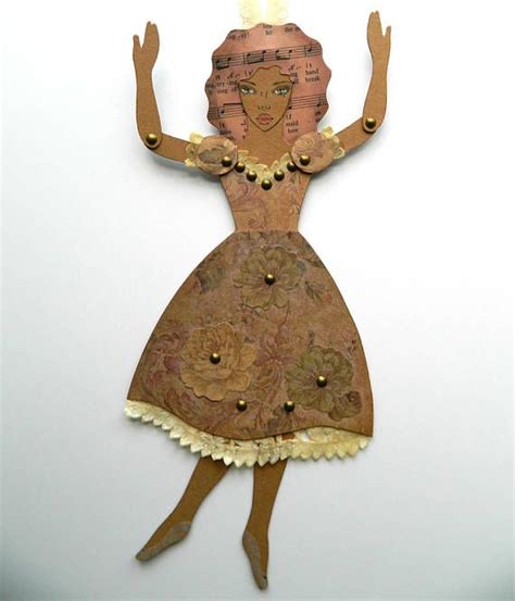 African American Doll Paper Doll Articulated Sale Etsy Paper Dolls