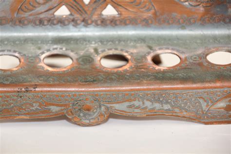 Moroccan Copper Hanukkah Lamp Judaica Menorah For Sale At 1stdibs