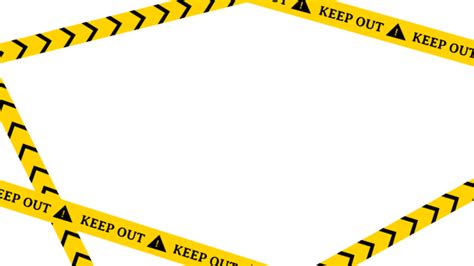 Warning Line Horizontal Map Danger Warning Line Frame Yellow PNG