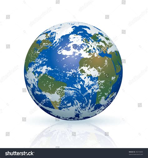 Realistic Vector Planet Earth Reference Photos Stock Vector Royalty