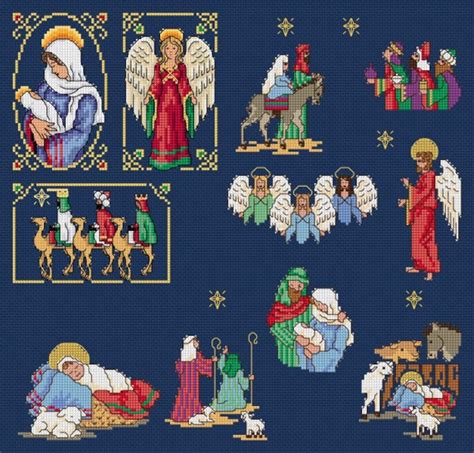 Nativity Scene Counted Cross Stitch Chart Etsy Uk