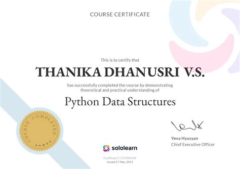 Thanika Dhanusri V S On Linkedin Successfully Completed A Next Course
