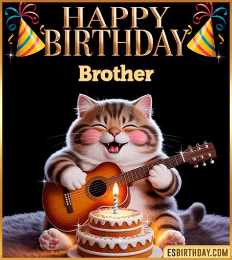 Happy Birthday Brother  🎂 Animated Images Wishes And Music 【27 S】