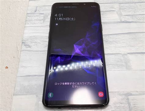 【やや傷や汚れあり】1円【稼働品】samsung サムスン Galaxy S9 ミッドナイトブラックギャラクシー Au 判定