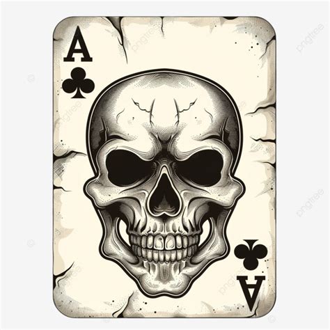 해골 세트가 있는 스페이드의 에이스 포커 카드 놀이 스페이드 Png 일러스트 및 이미지 에 대한 무료 다운로드 Pngtree